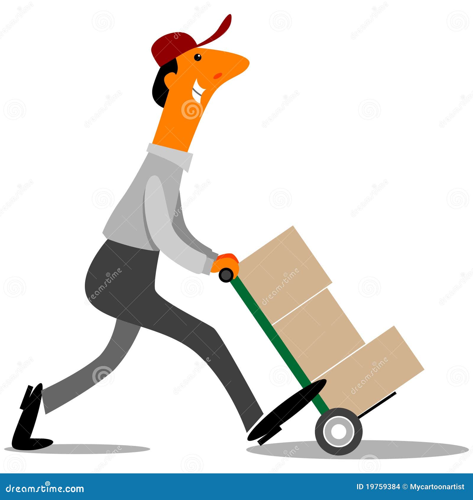 Delivery guy cartoon stock illustration. Illustration of employee ...