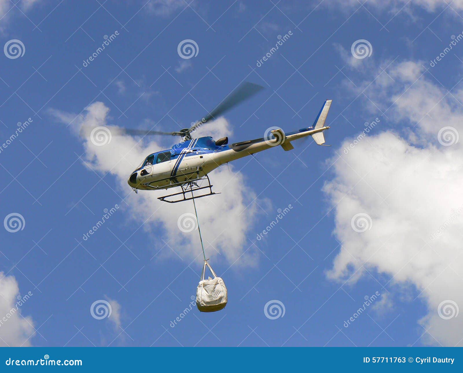 Delivery by helicopter stock image. Image of flying, emergency - 57711763