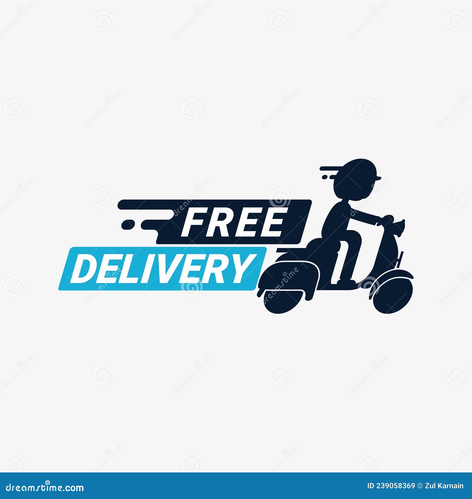 Free Shipping Delivery Service Logo Badge. Fast Time Delivery Order ...
