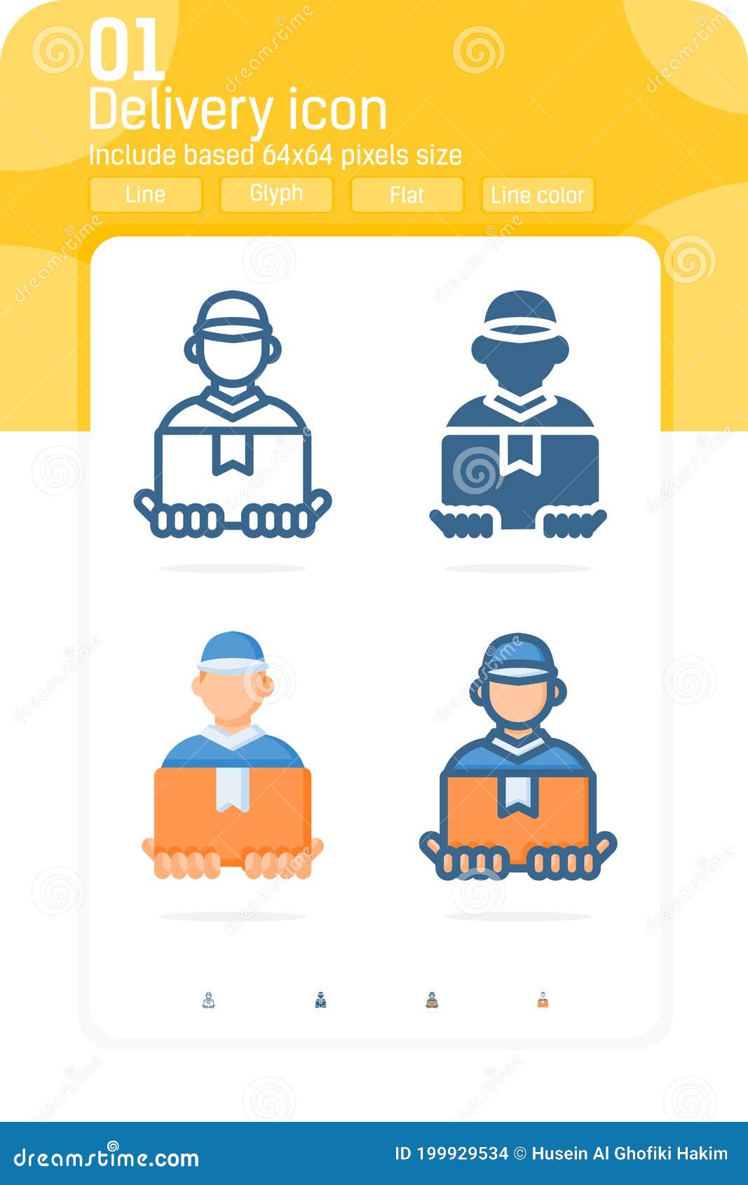 Delivery Icon with Multiple Style Isolated on White Background. COD ...