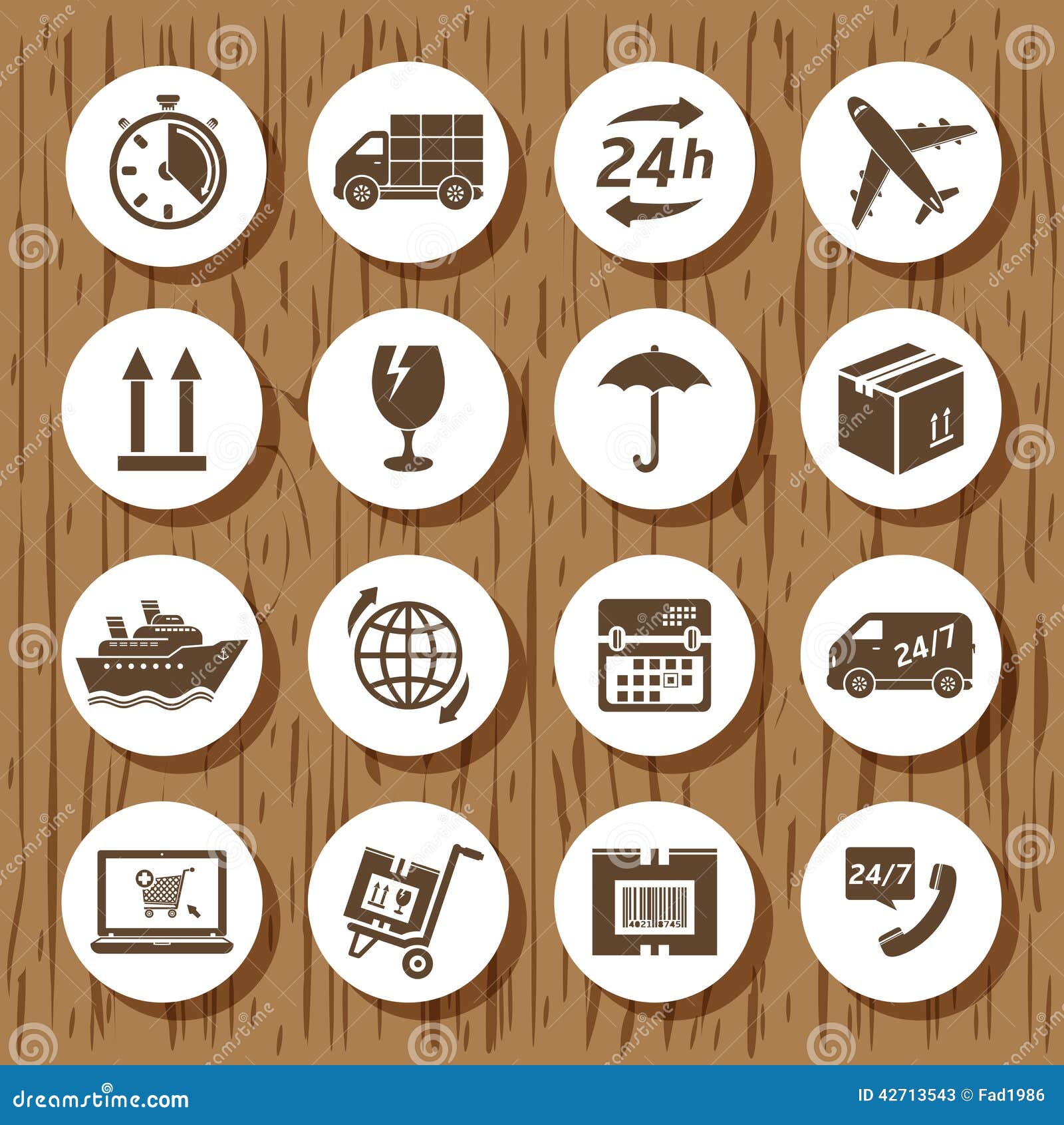 Delivery icon set stock vector. Illustration of cargo - 42713543