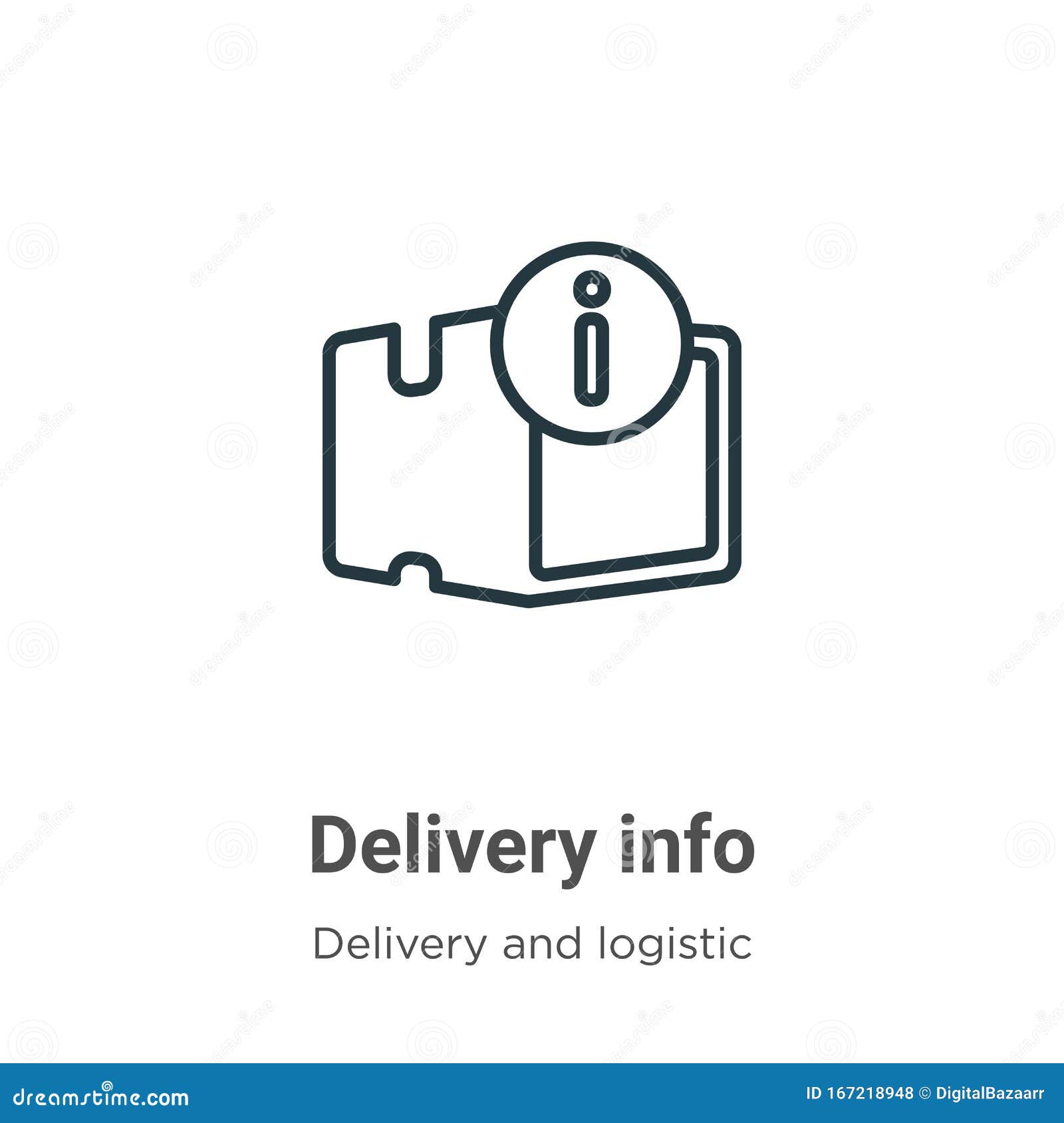 Delivery Info Outline Vector Icon. Thin Line Black Delivery Info Icon ...