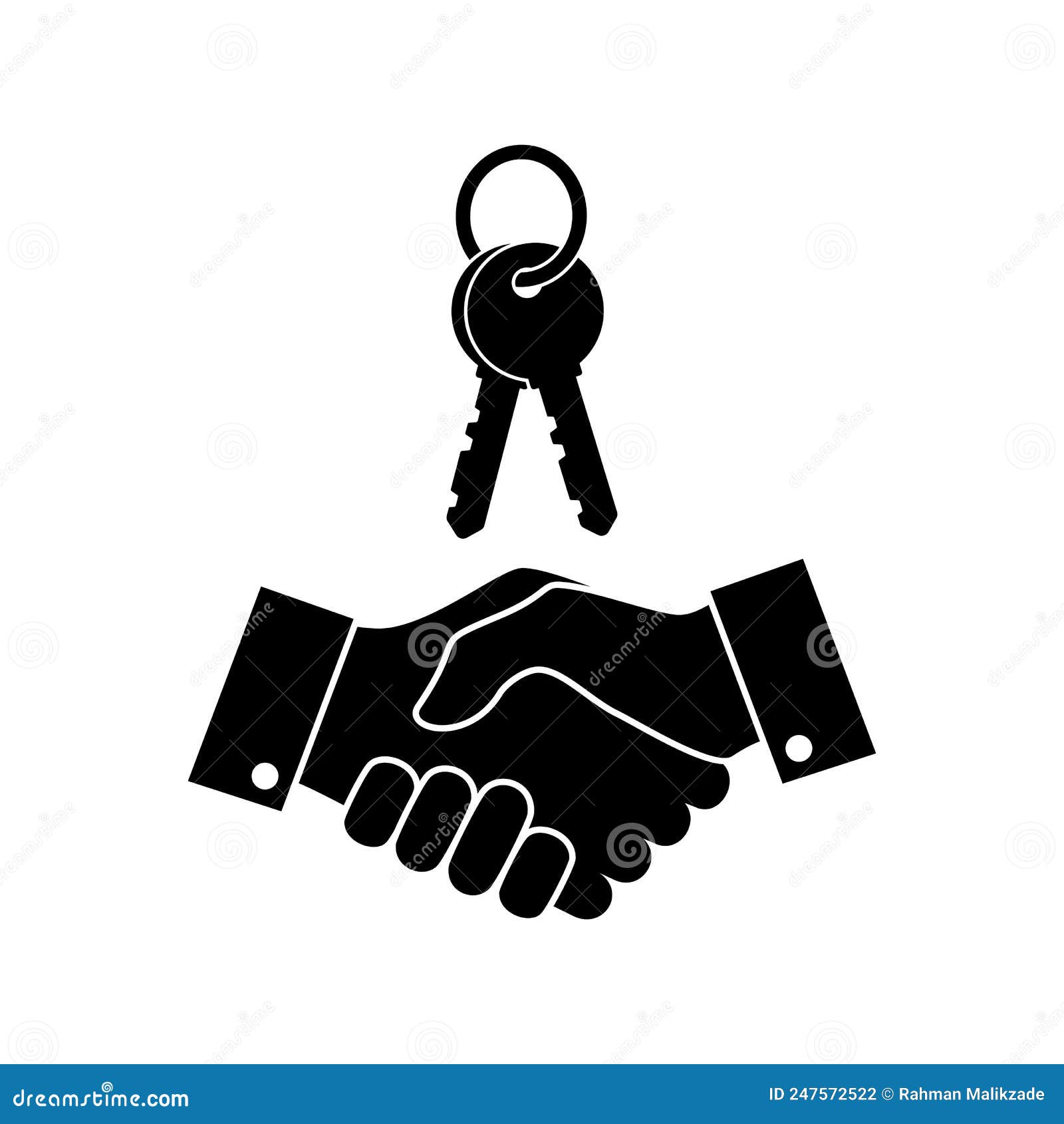 Delivery of the Keys Icon. Hand Giving Key To Another Hand Vector Stock ...