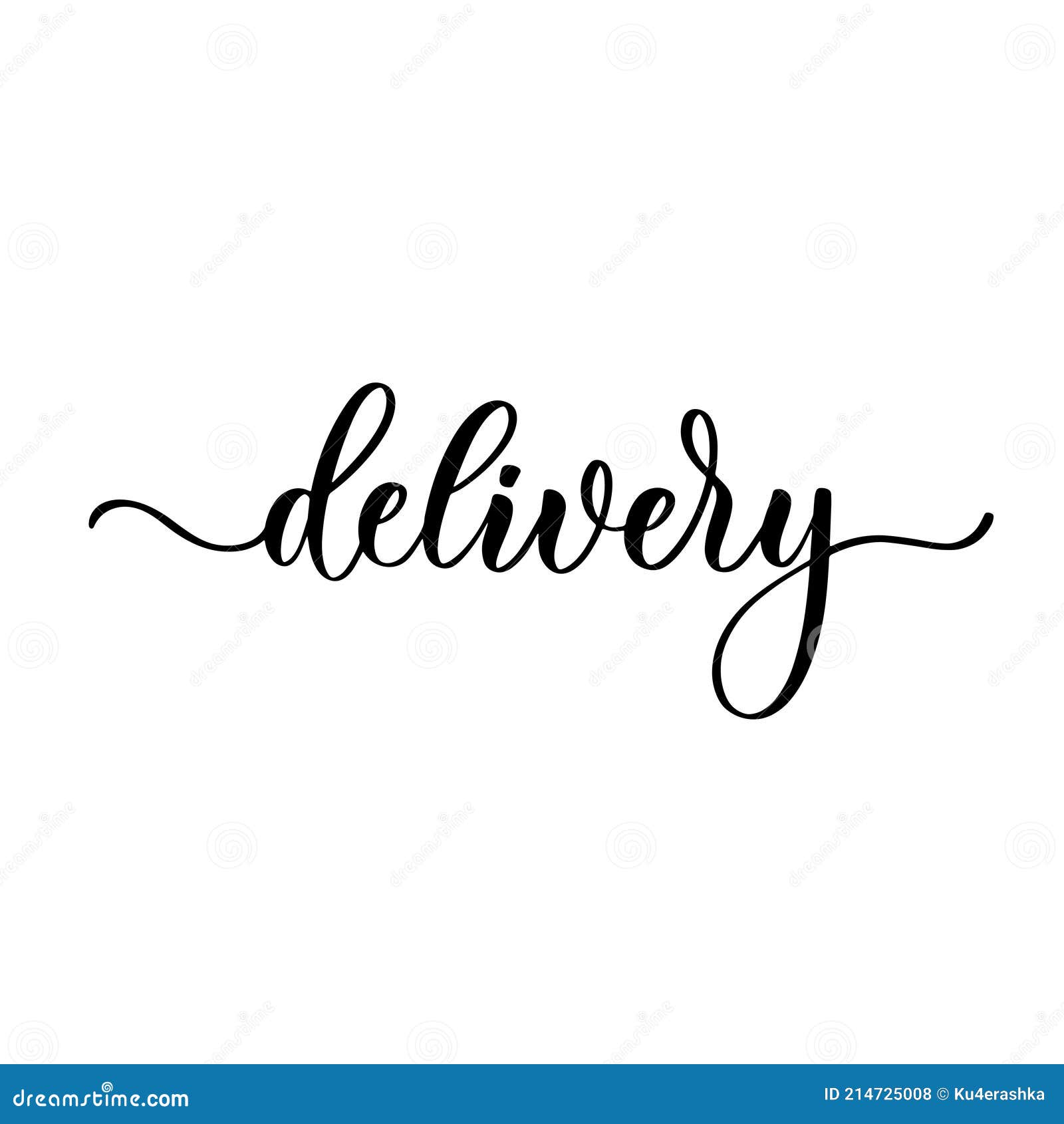 Delivery - Lettering Symbol. Vector Stock Vector - Illustration of ...