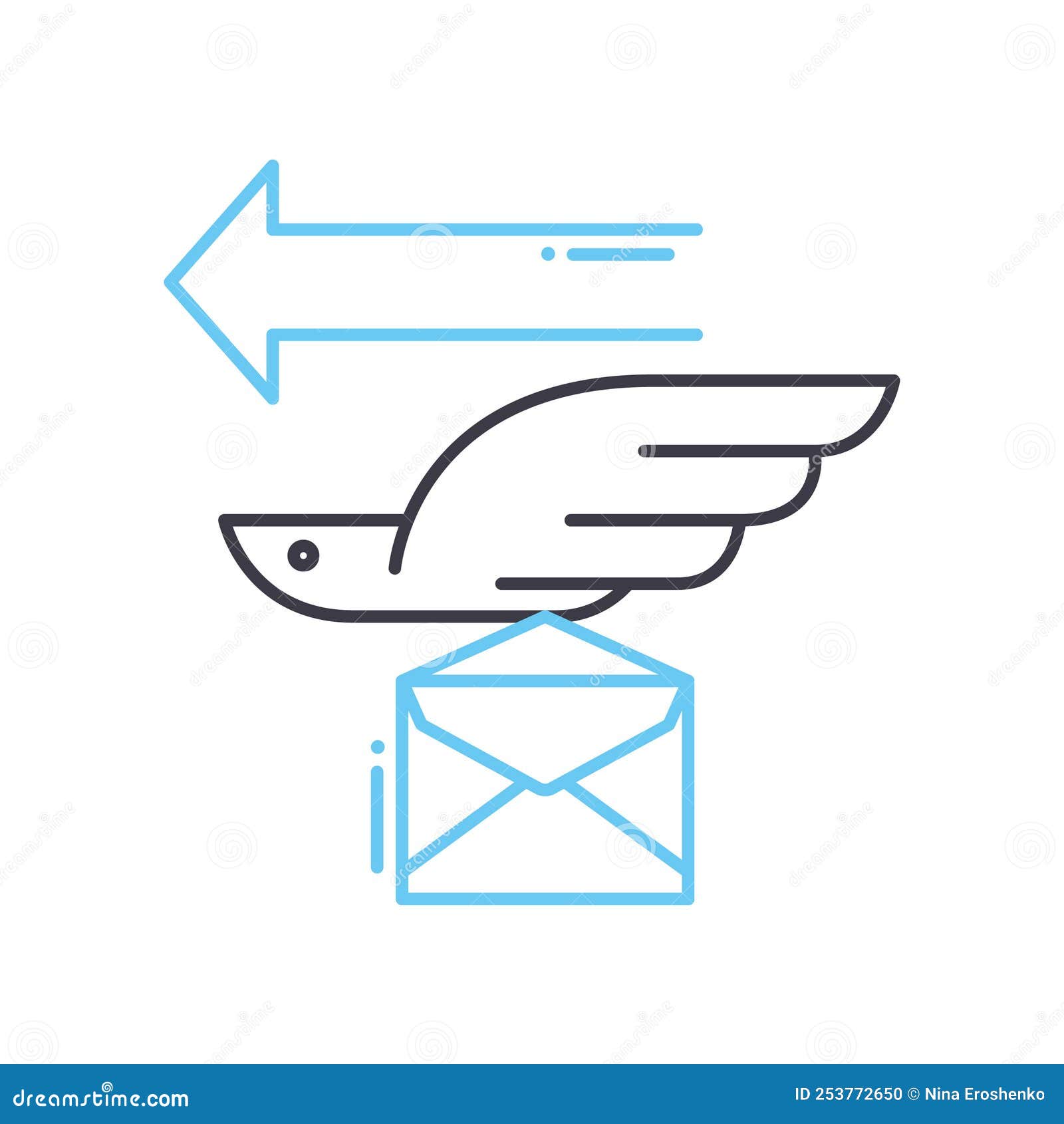 Delivery Line Icon, Outline Symbol, Vector Illustration, Concept Sign ...