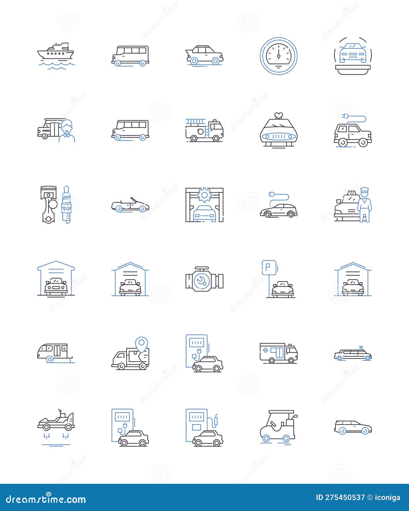 Delivery Line Icons Collection. Express, Courier, Shipping, Transit ...