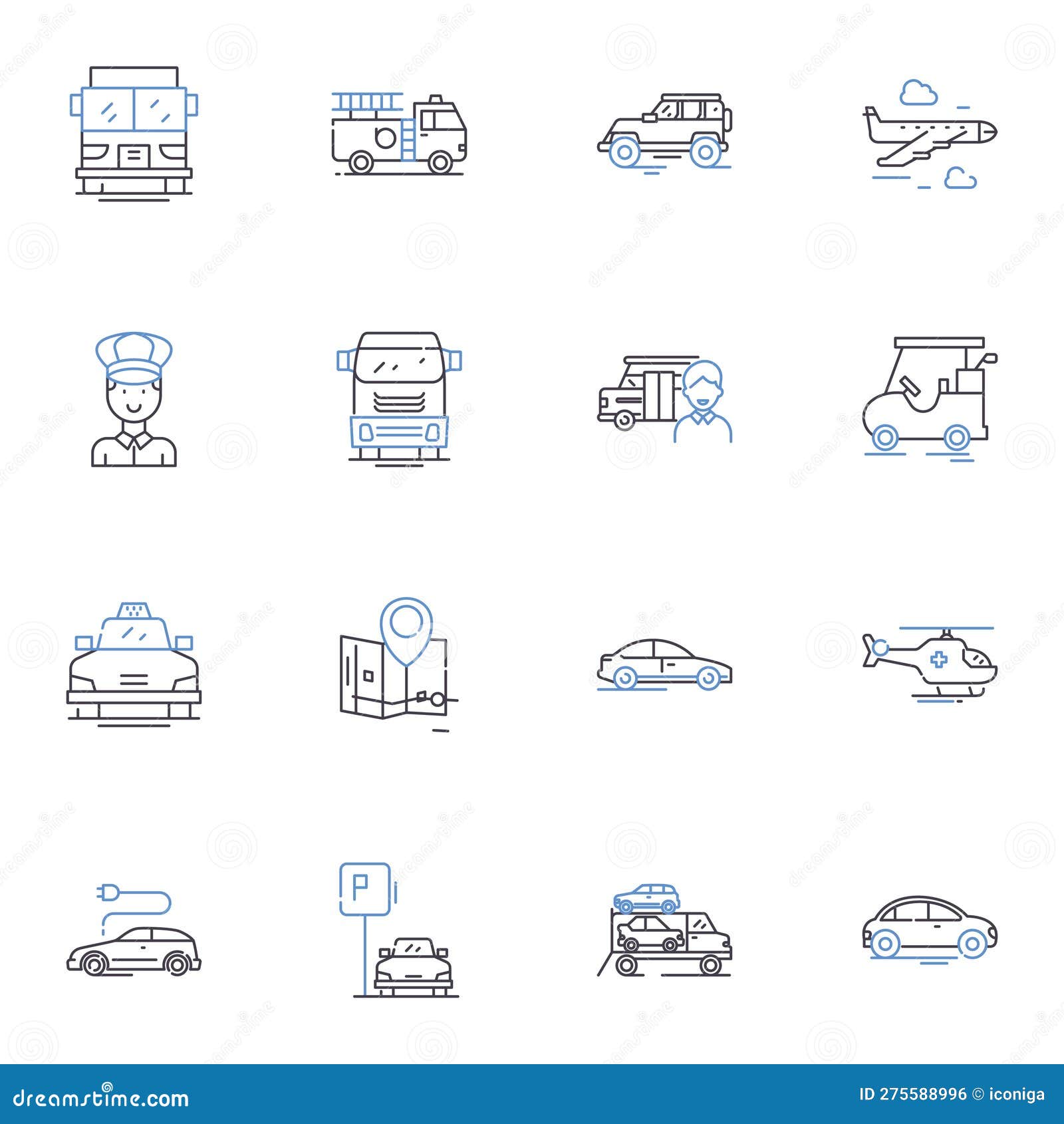 Delivery Line Icons Collection. Shipment, Transport, Logistics ...