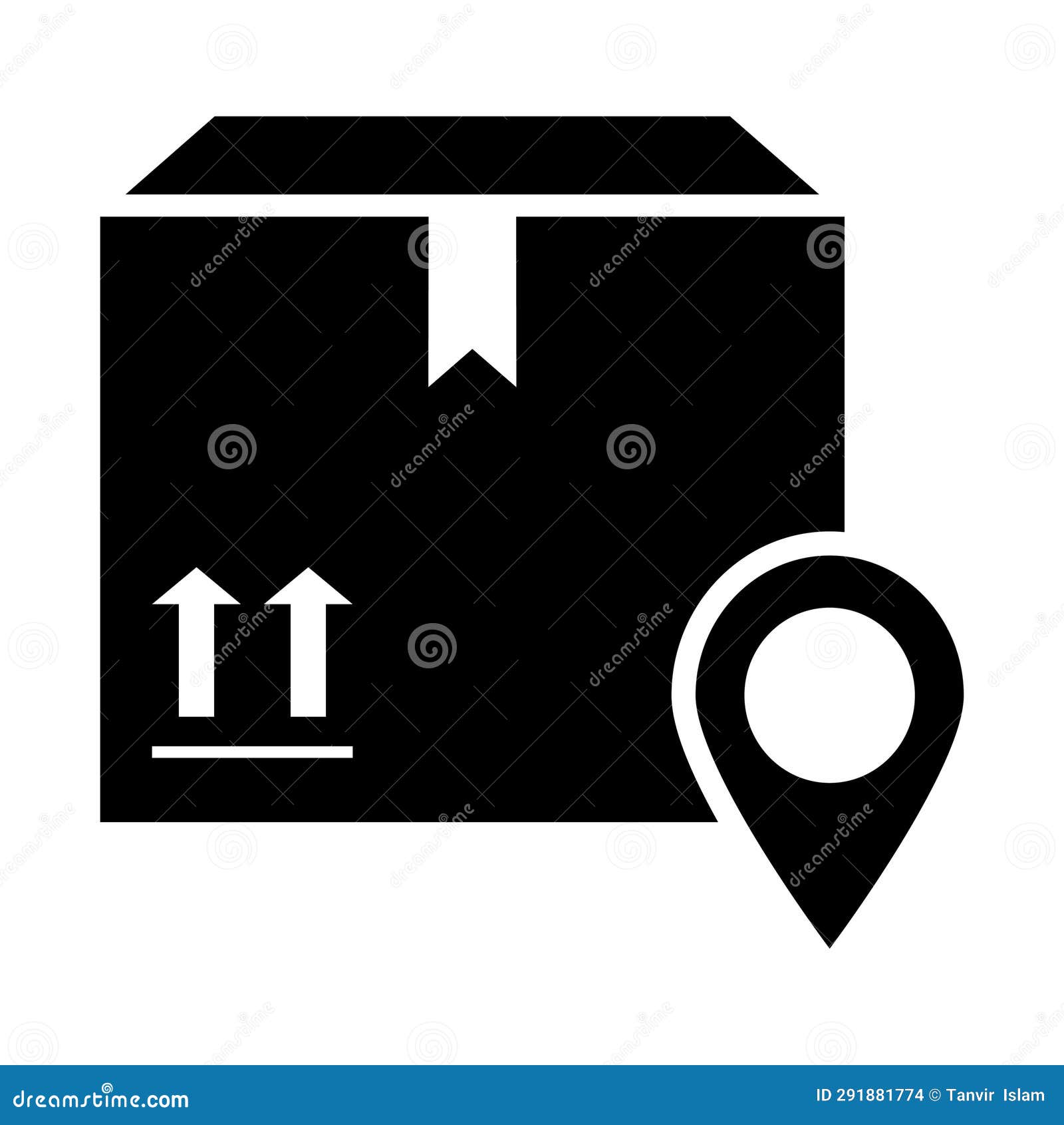 Delivery Location Tracking Icon Stock Illustration - Illustration of ...