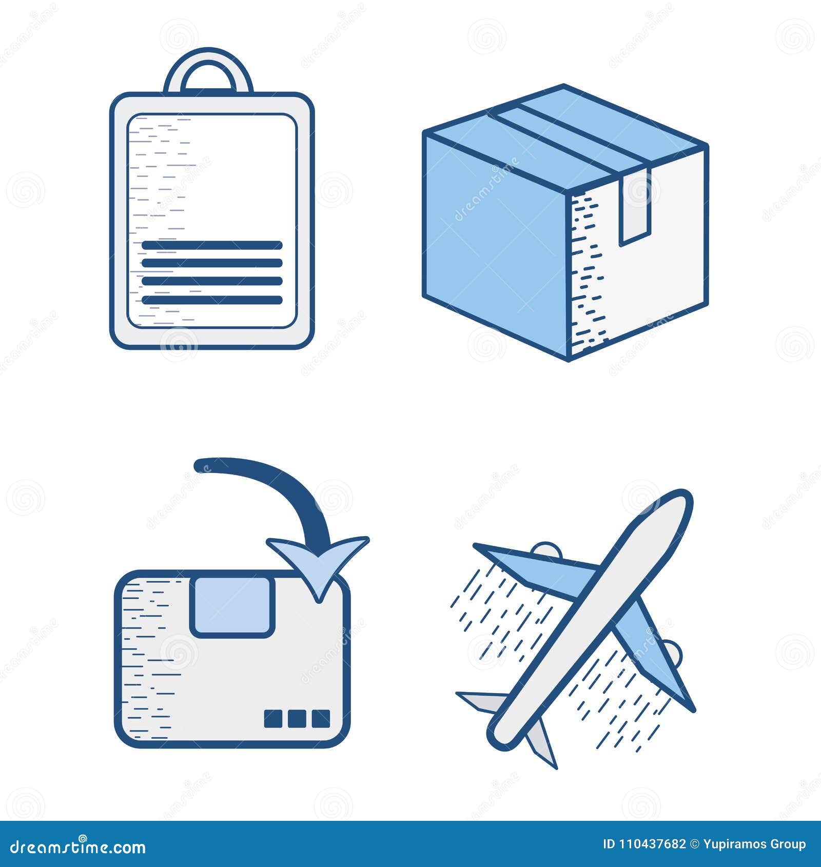 Delivery Logistic Transportation Tools Services Stock Vector ...