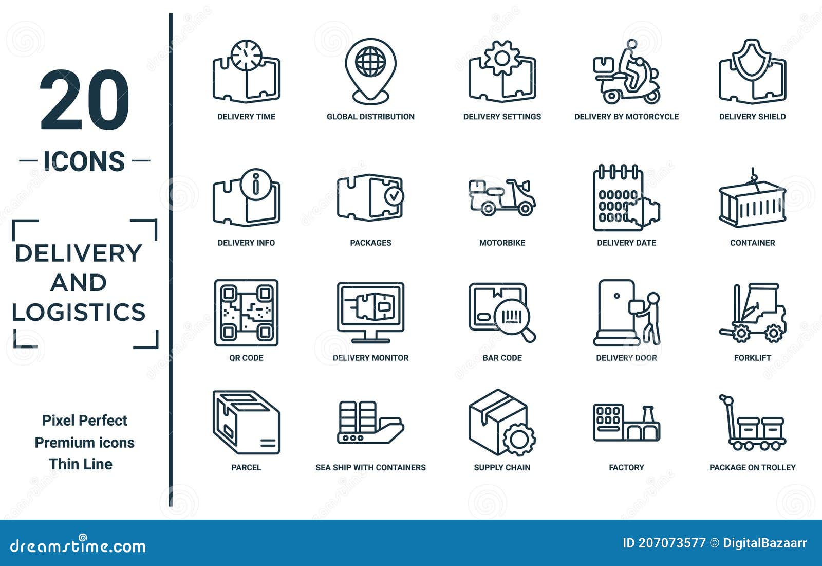 Forklift Trolley With Boxes Line And Solid Icon, Delivery And Logistics ...