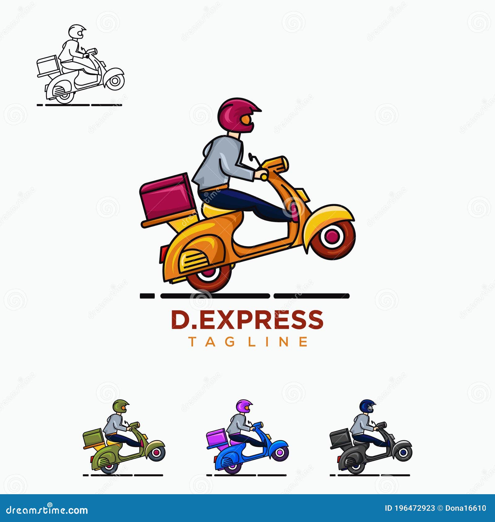 Delivery logo stock vector. Illustration of food, riding - 196472923