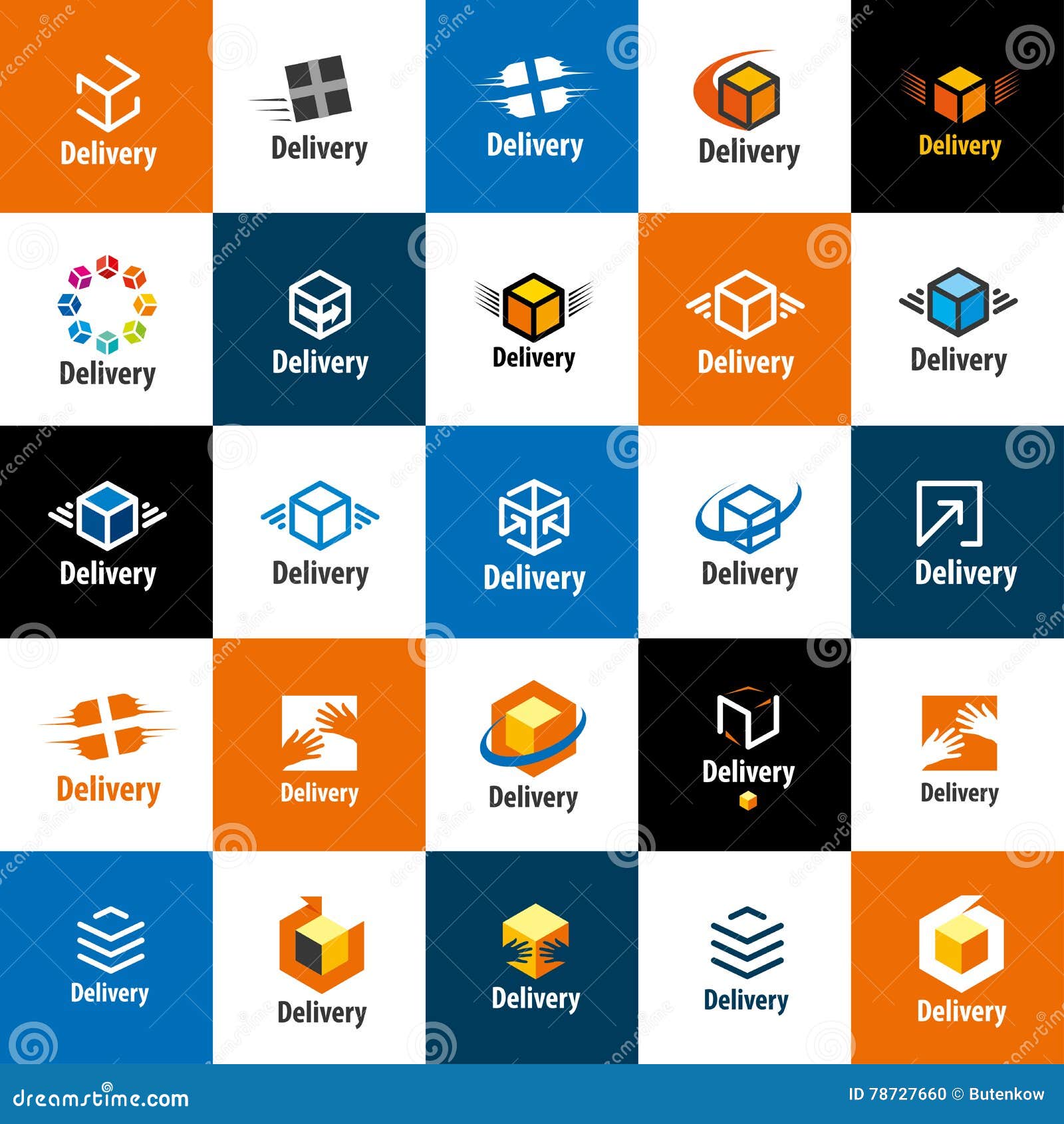 Delivery Logo Template stock vector. Illustration of mail - 78727660