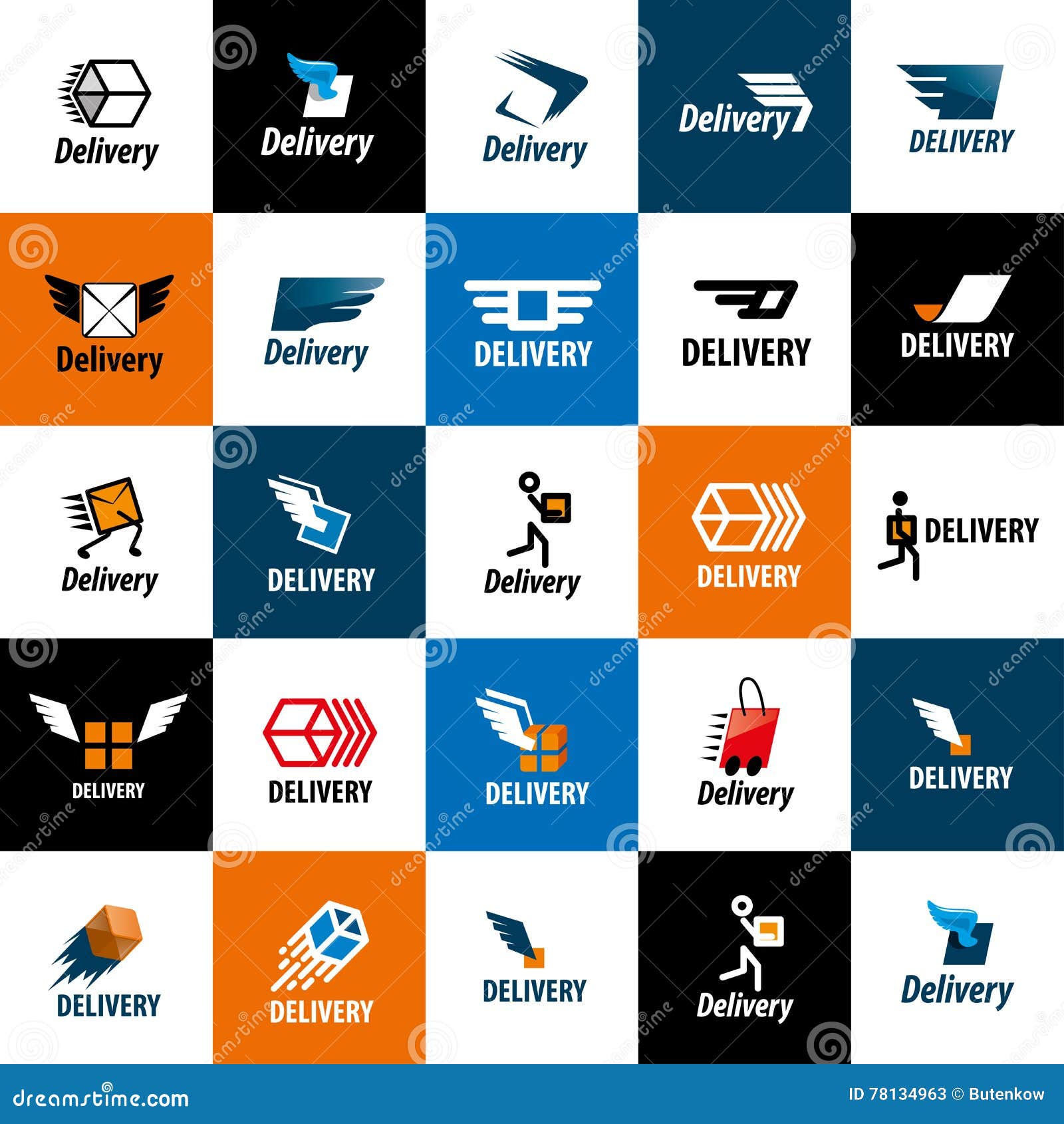 Delivery Logo Template stock vector. Illustration of mail - 78134963