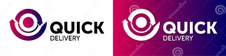 Delivery Logo Template. QUICK DELIVERY LOGO DESIGN Stock Vector ...
