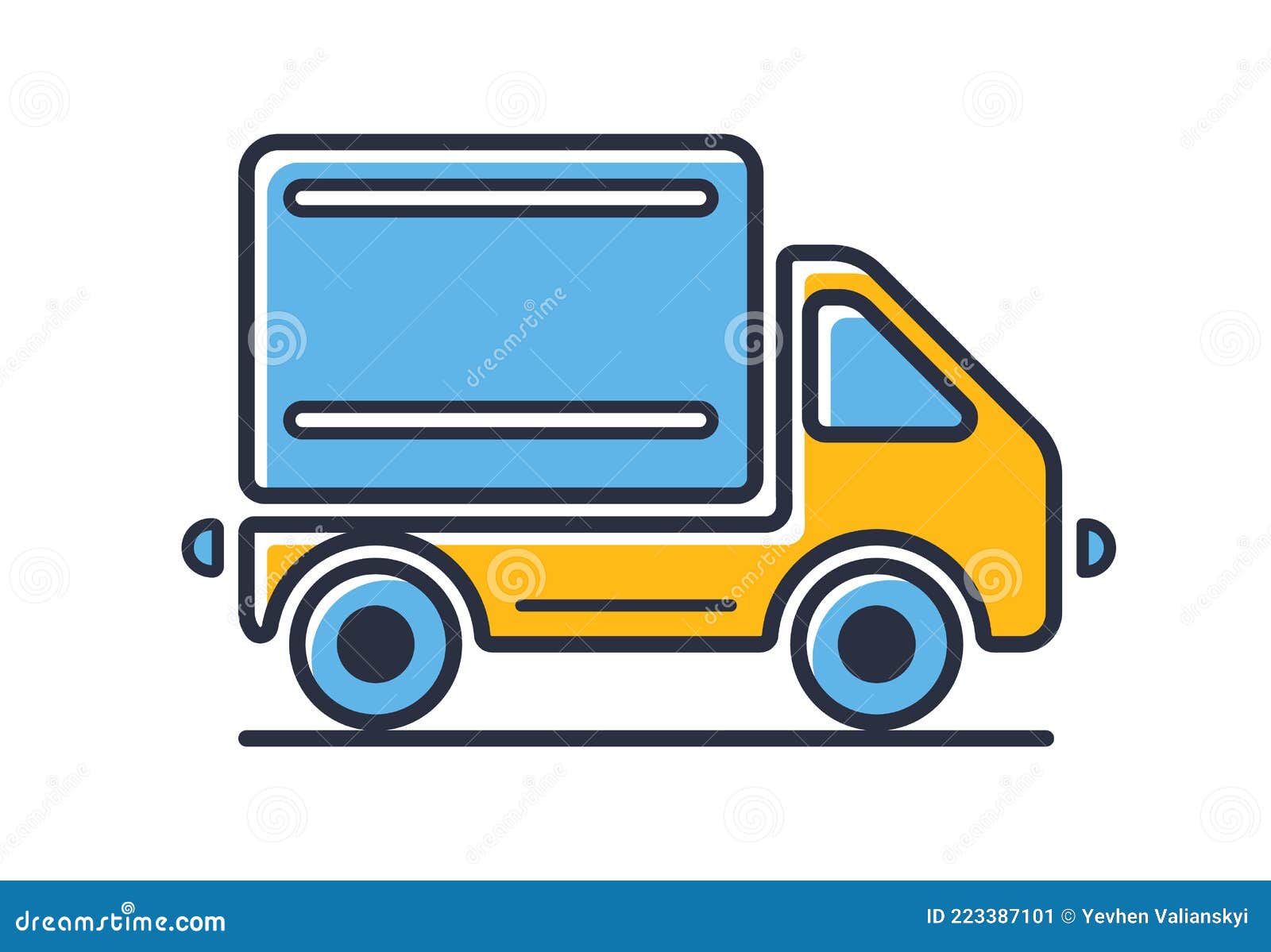 Delivery Lorry Icon. Truck Concept Isolated On White Background. Design ...