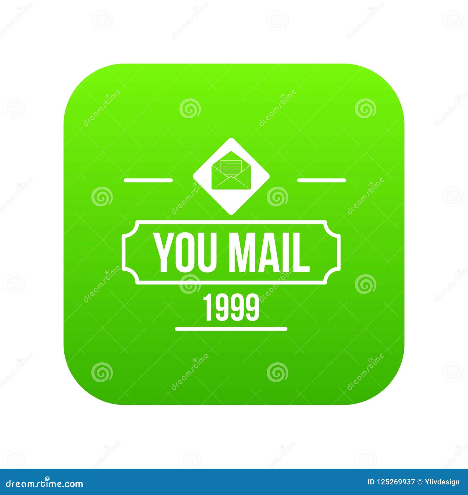 Delivery Mail Icon Green Vector Stock Vector - Illustration of food ...