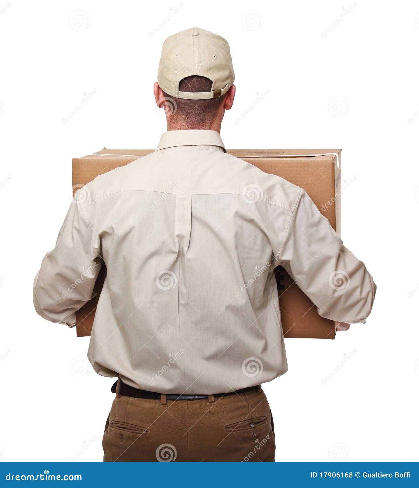 Delivery man stock photo. Image of brown, truck, industry - 17906168