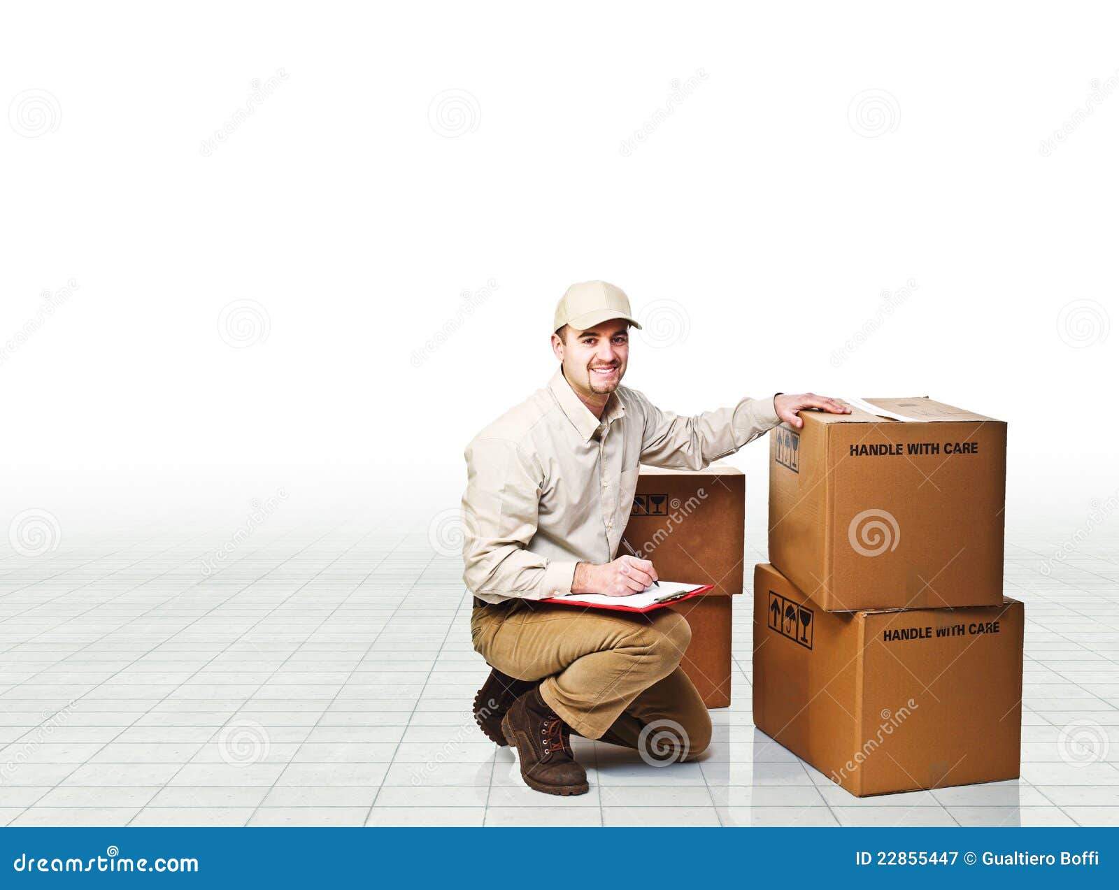 Delivery man stock image. Image of mail, happy, adult - 22855447