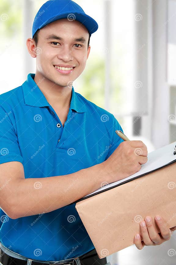 Delivery man stock image. Image of industry, occupation - 23797761