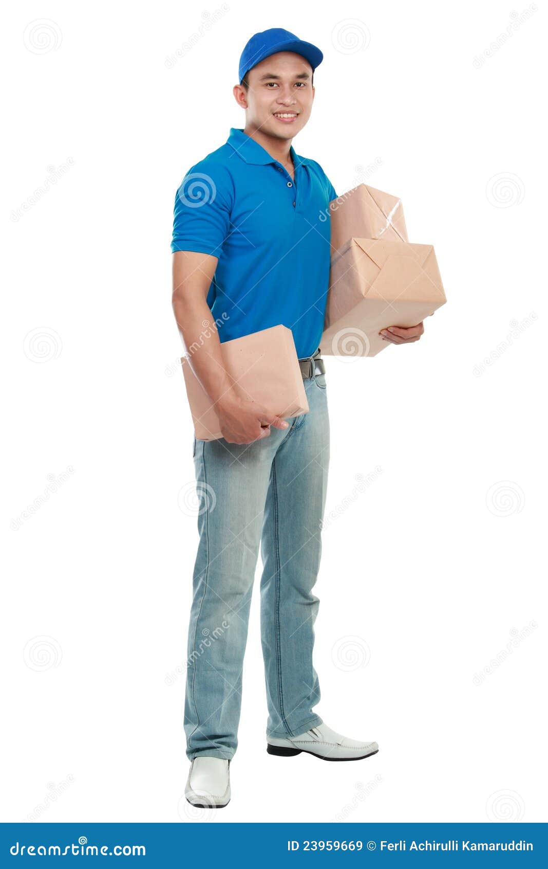 Delivery man stock image. Image of freight, attractive - 23959669
