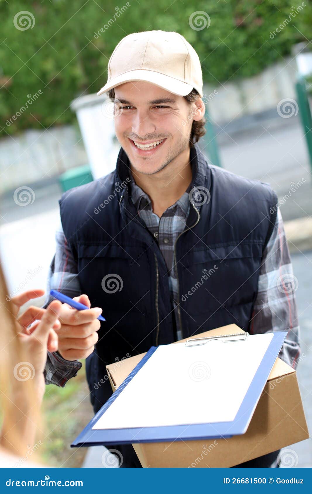 Delivery man stock photo. Image of occupation, postman - 26681500