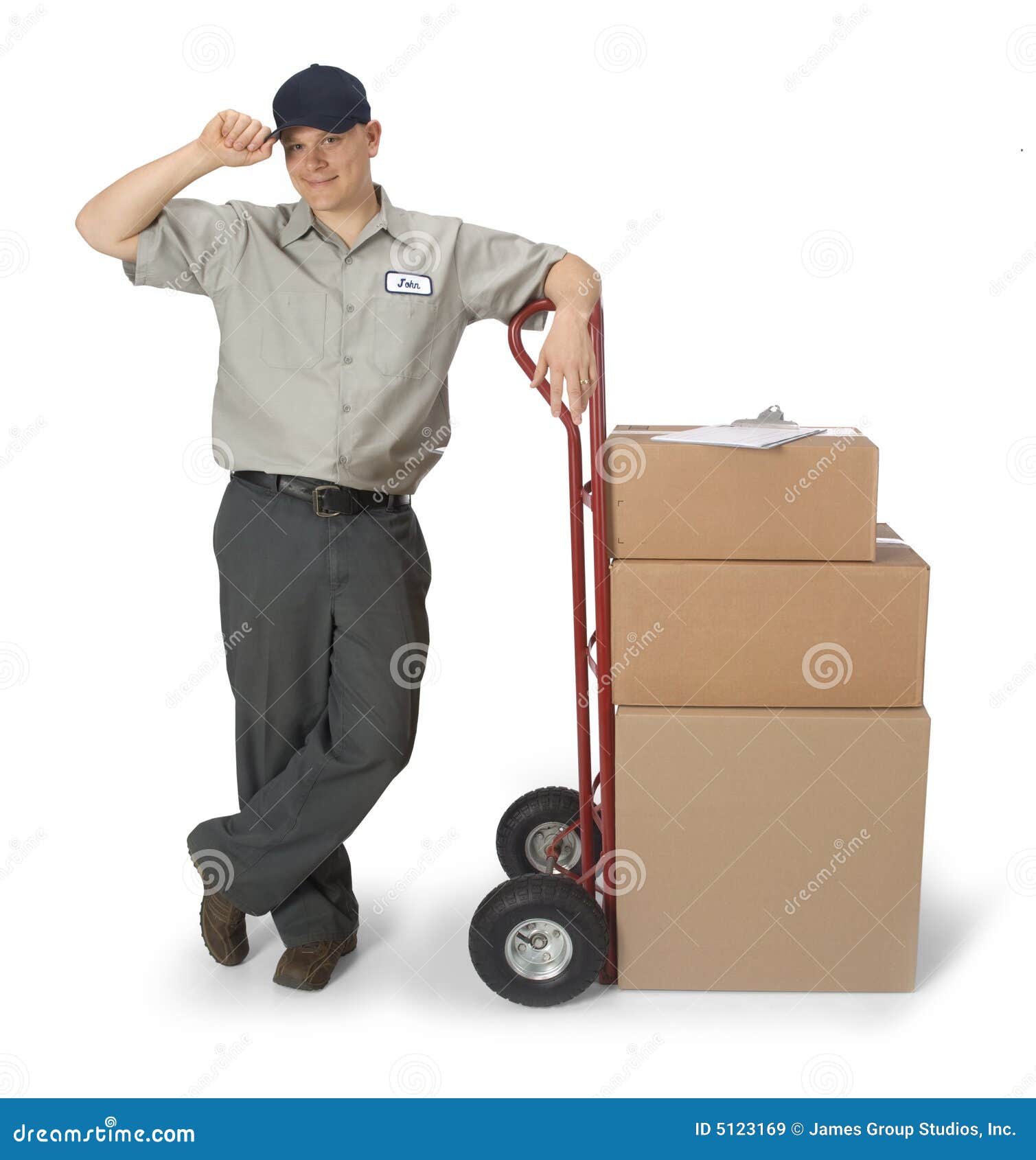 Delivery Man stock image. Image of service, vendor, isolated - 5123169