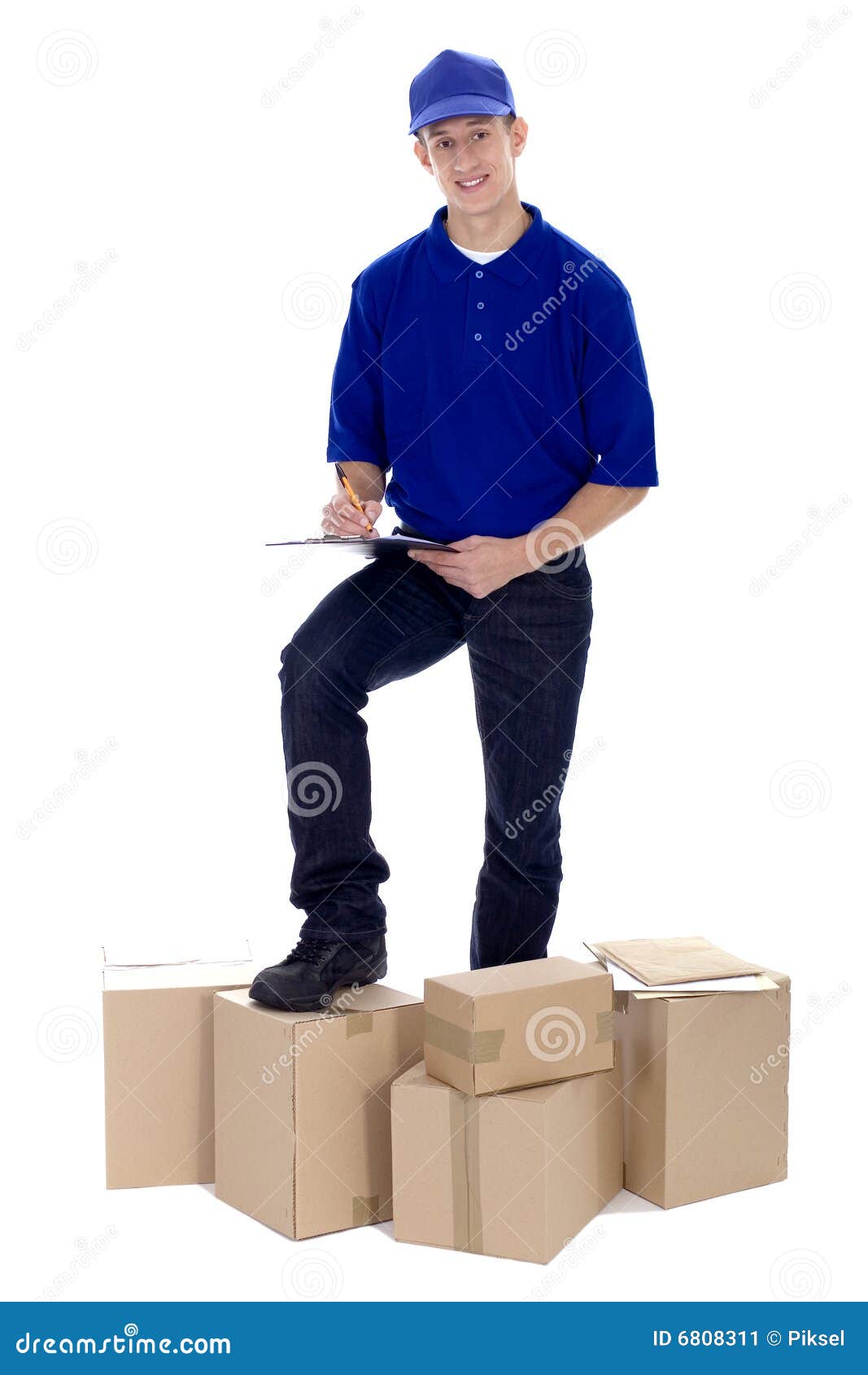 Delivery man stock image. Image of packages, delivery - 6808311