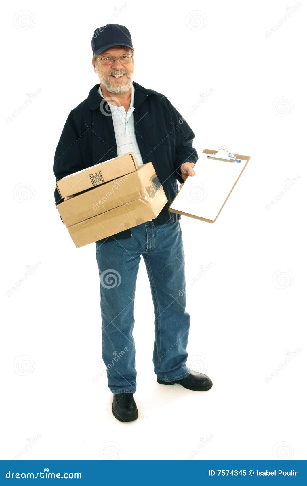 Delivery man stock image. Image of occupation, carrying - 7574345