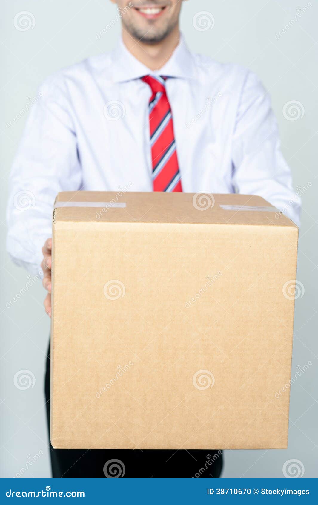 Delivery man with box stock photo. Image of person, boxes - 38710670