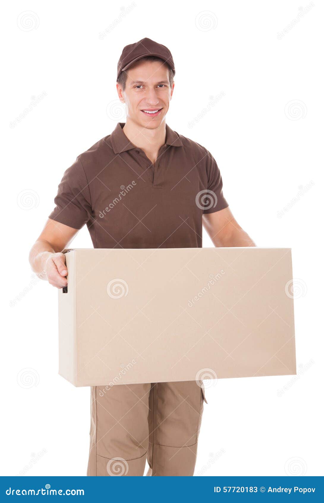 Delivery Man Carrying Box stock image. Image of delivery - 57720183