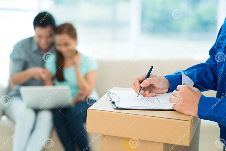 Delivery-man stock photo. Image of copyspace, deliveryman - 35371714