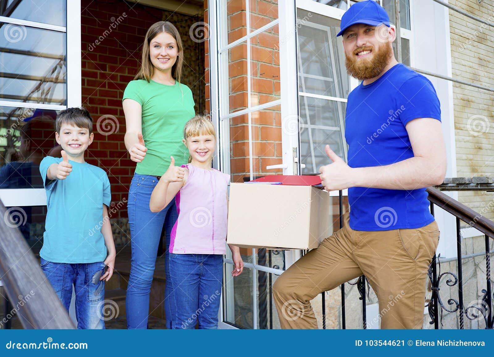 Delivery Man Delivering Boxes Stock Image - Image of deliveryman, order ...
