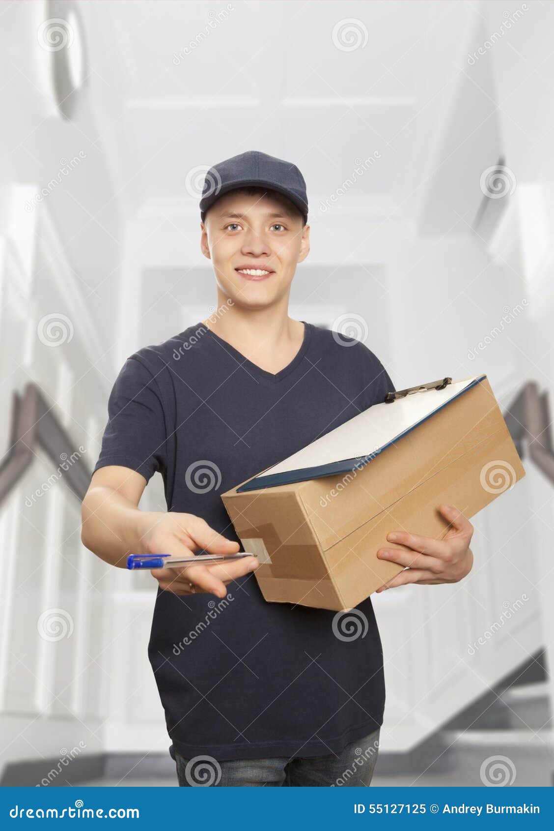 Delivery stock image. Image of shipment, door, people - 55127125