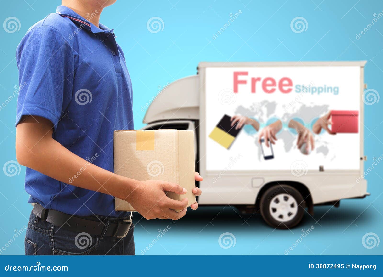Delivery man stock image. Image of service, marketing - 38872495