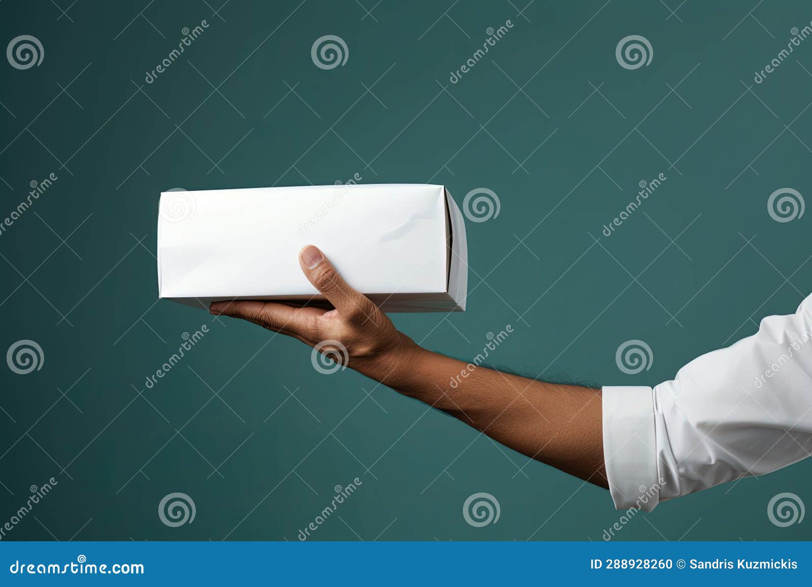 Delivery Man Handing a Slack of Foam Lunch Box. Generative AI Stock ...