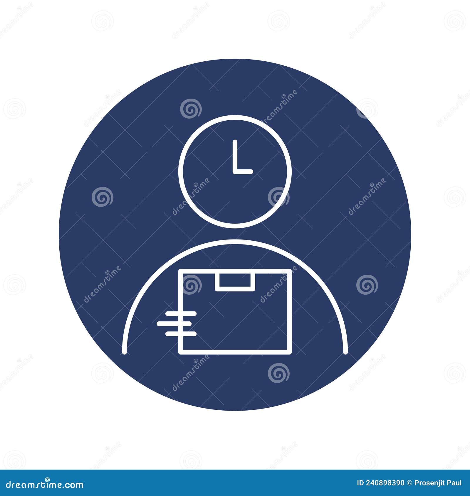 Delivery man icon vector stock vector. Illustration of fast - 240898390