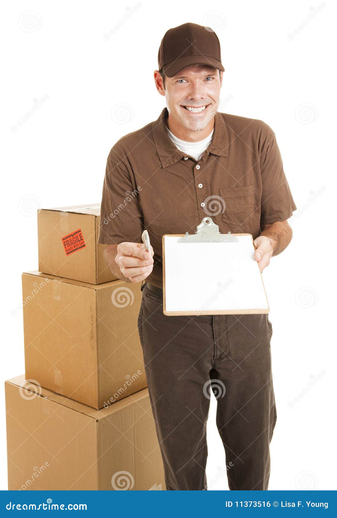 Delivery Man with Message stock photo. Image of manual - 11373516