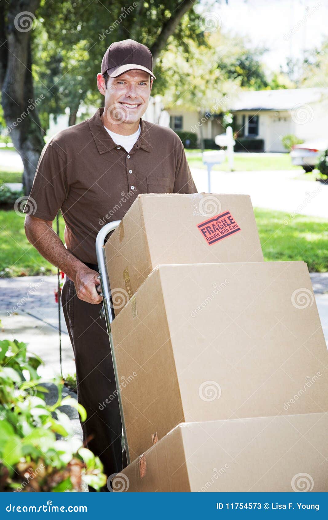 Man Is Pushing Mover Royalty-Free Stock Photography | CartoonDealer.com ...