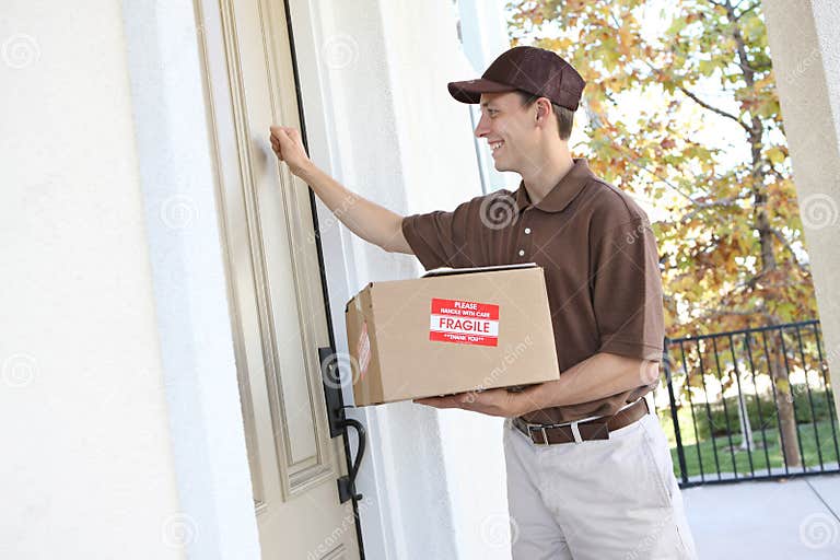 Delivery Man with Package stock image. Image of cargo - 7495985