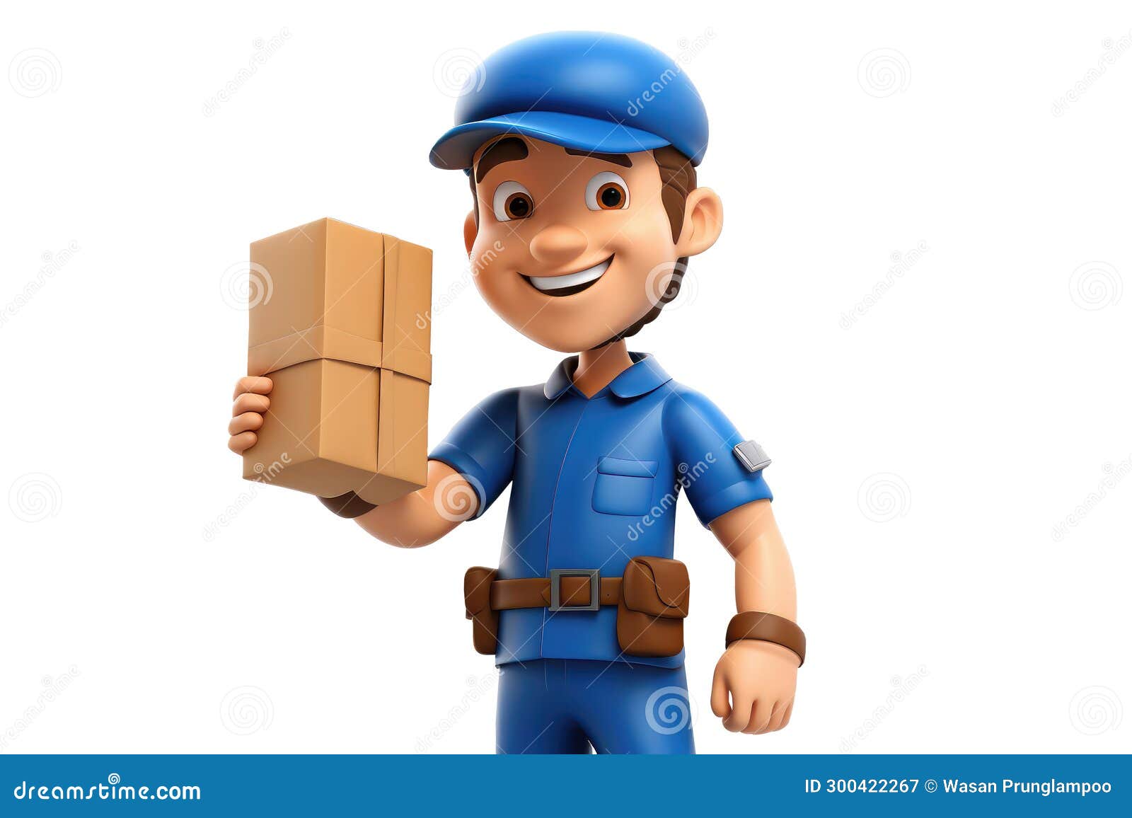 Delivery Man. Parcel Delivery Worker Stock Image - Illustration of ...
