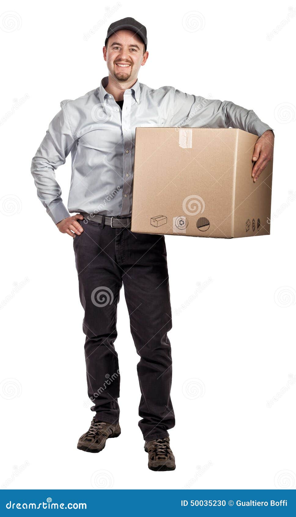 Delivery man stock photo. Image of delivery, fast, shipping - 50035230