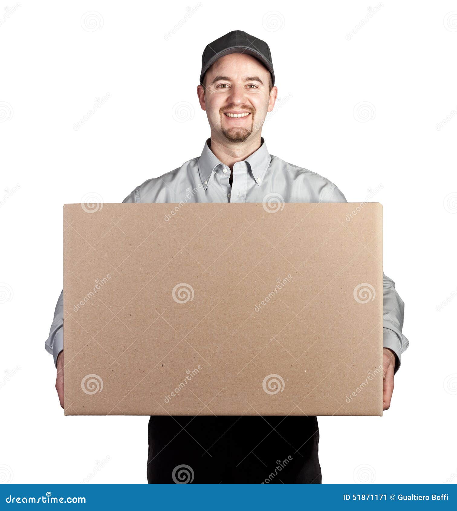 Delivery man stock image. Image of shipping, fast, uniform - 51871171