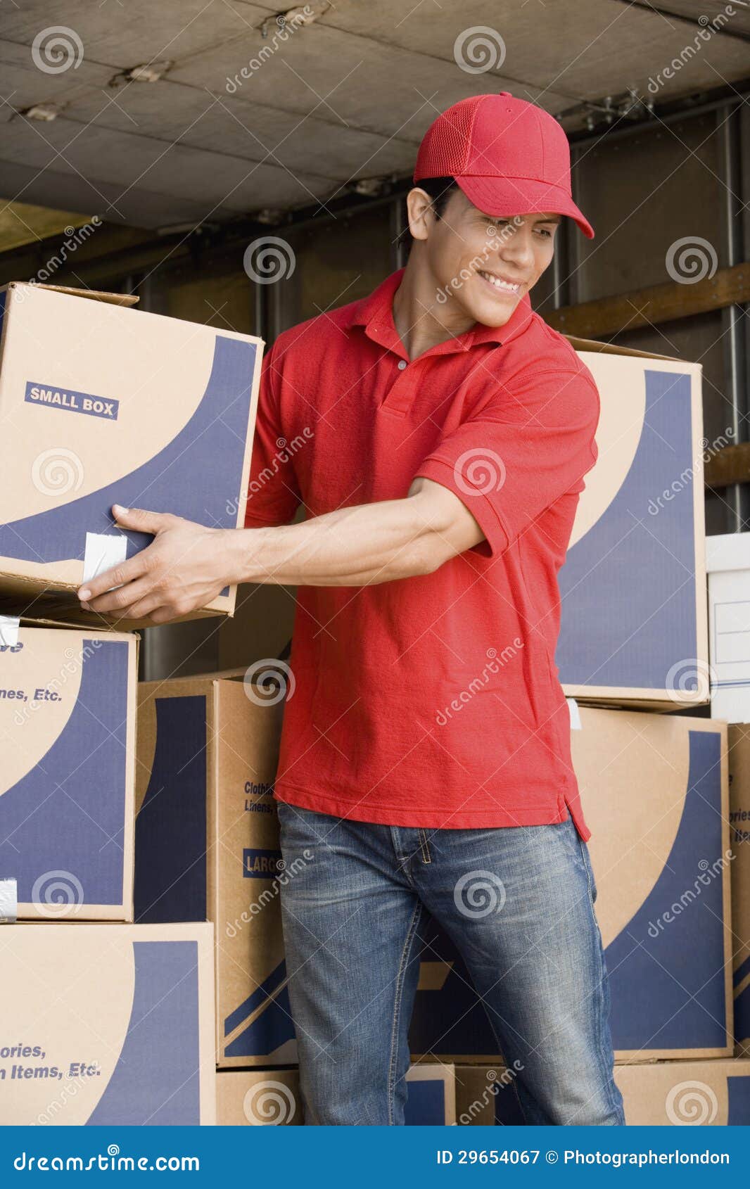Delivery Man at Work stock image. Image of delivering - 29654067