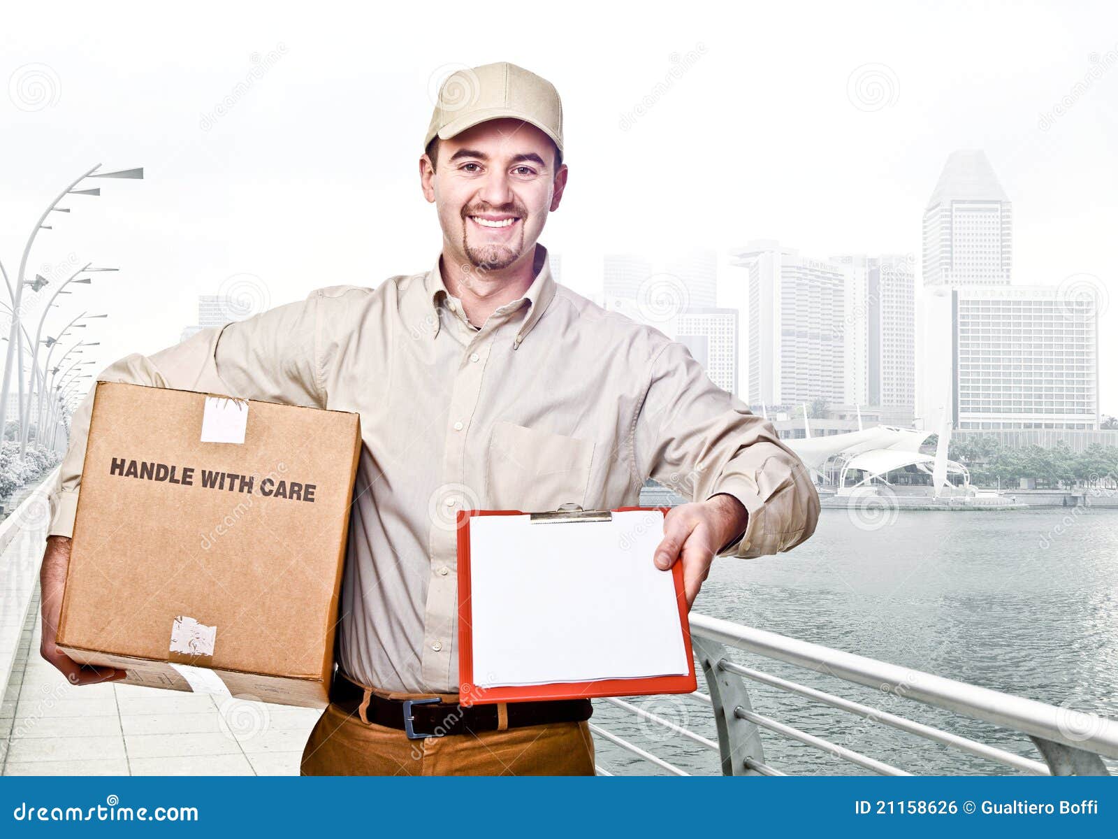 Delivery man worker stock photo. Image of holding, hold - 21158626 Delivery man worker stock photo. Image of holding, hold - 21158626