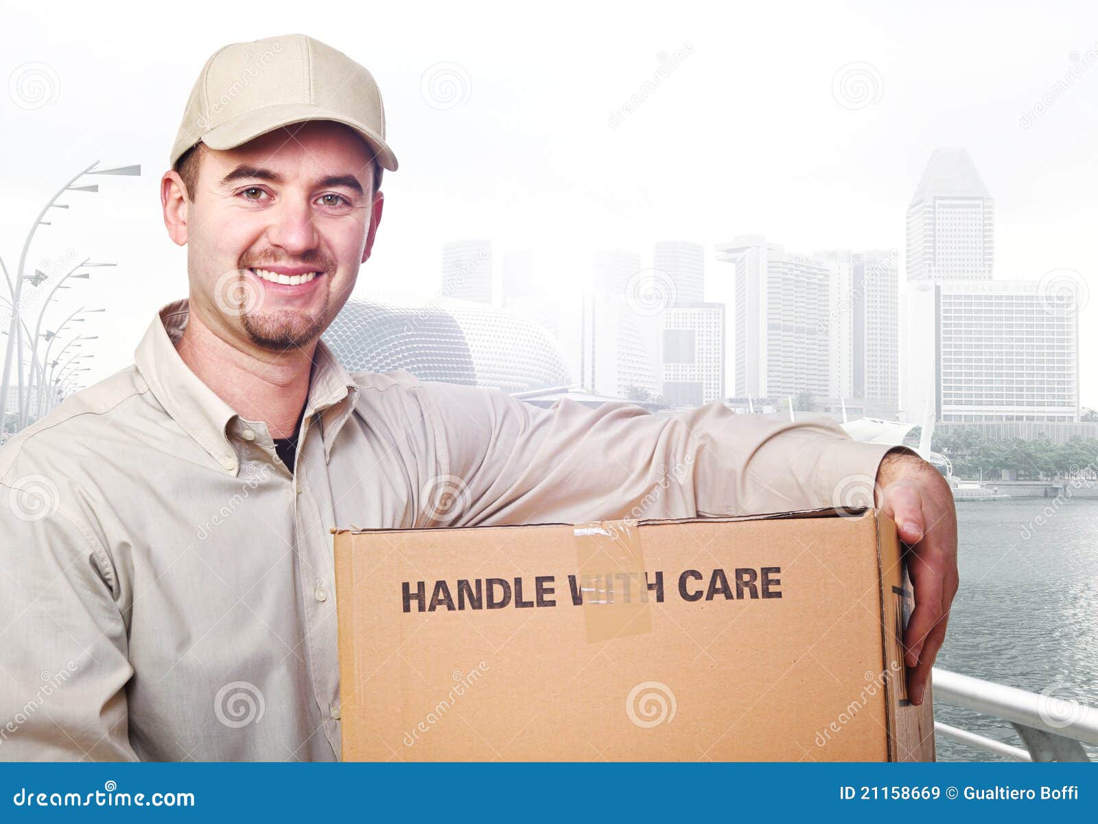 Delivery man worker stock image. Image of hold, cargo - 21158669 Delivery man worker stock image. Image of hold, cargo - 21158669