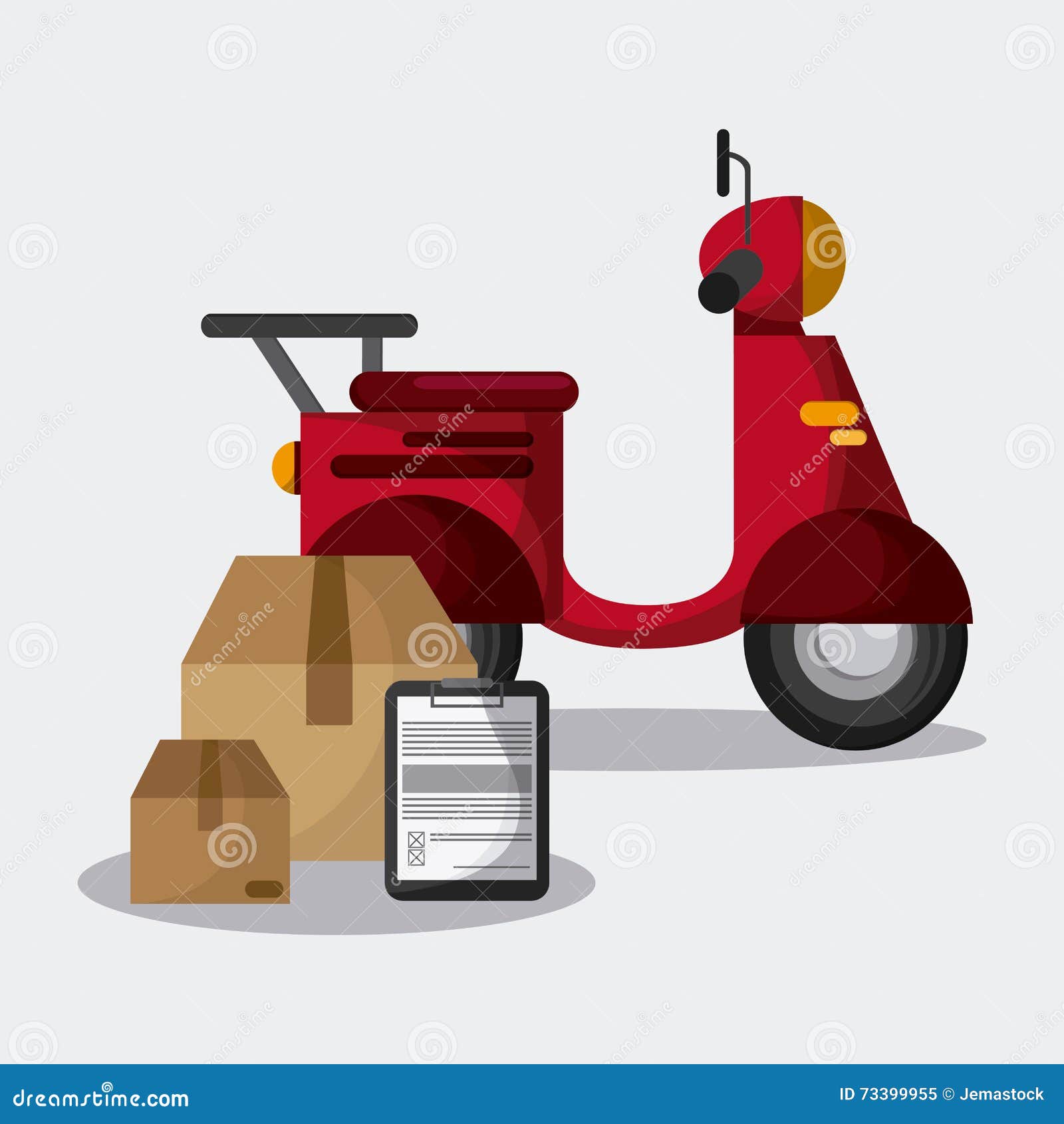 Delivery Motorcycle Design , Illustration Stock Illustration ...