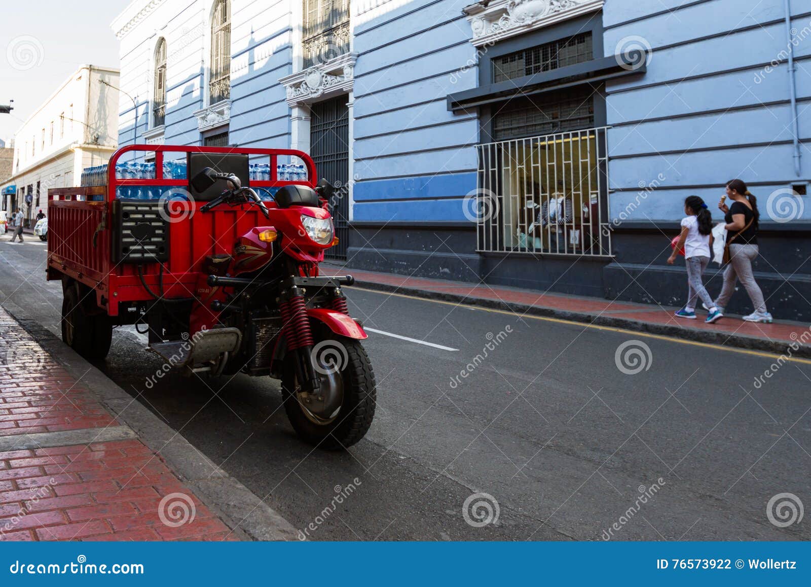 Delivery Motorcycle in Lima Editorial Photography - Image of small ...