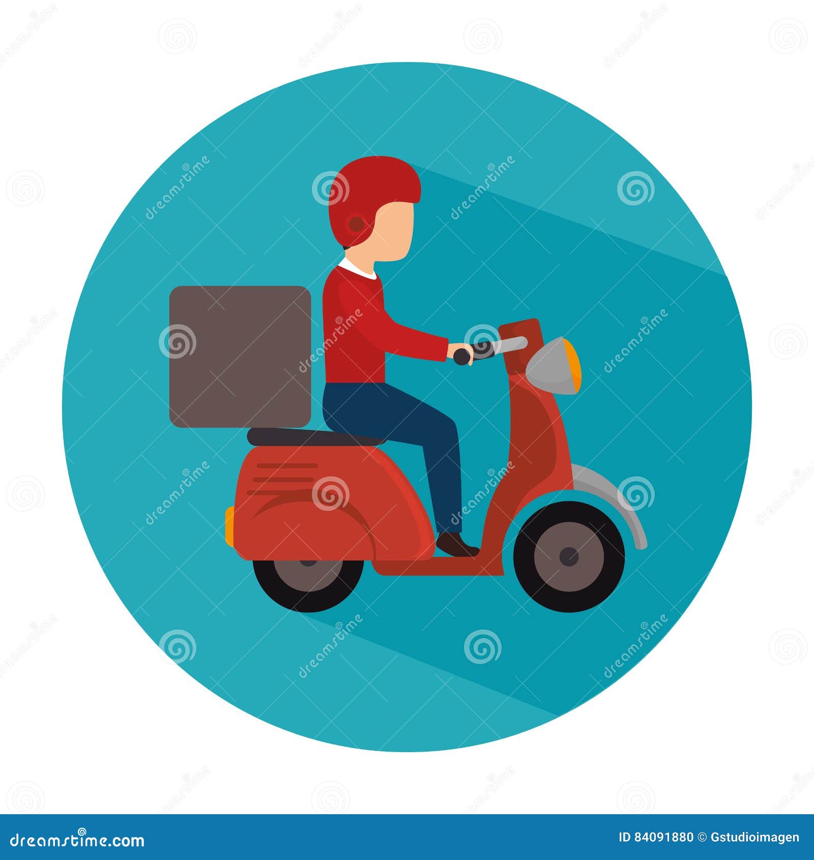 Delivery Motorcycle Service Icon Stock Illustration - Illustration of ...