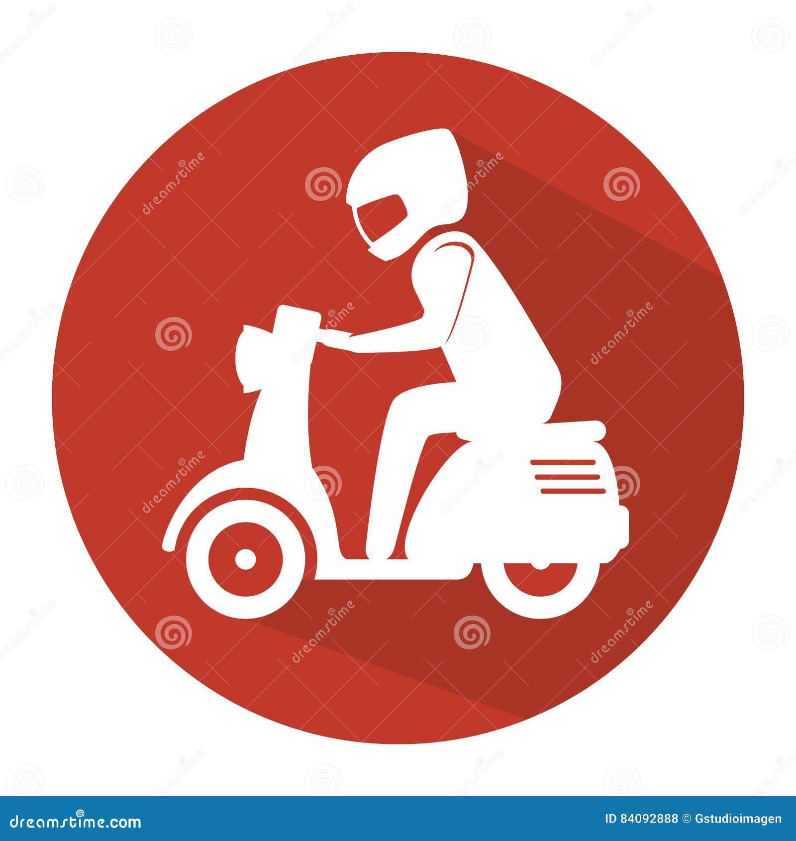 Delivery Motorcycle Service Icon Stock Illustration - Illustration of ...