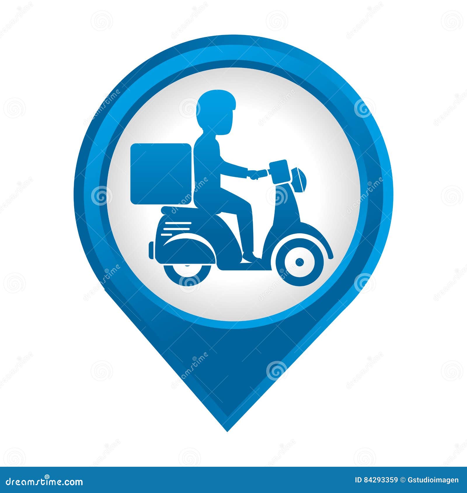 Delivery Motorcycle Service Icon Stock Illustration - Illustration of ...